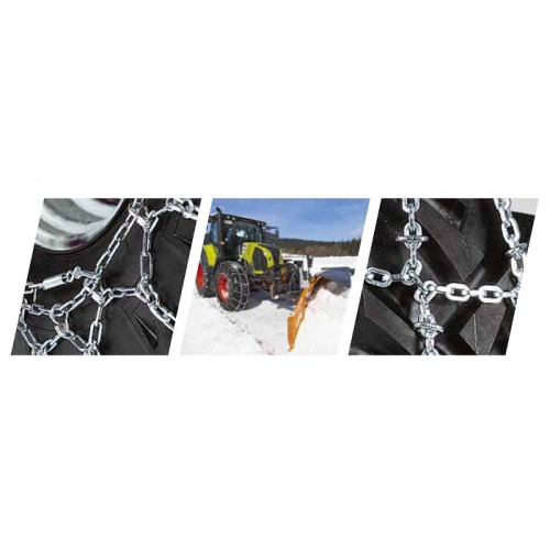 Catene da neve Weissenfels Agro 231 14,9/13 R28 8 mm V5119 Trattore ...